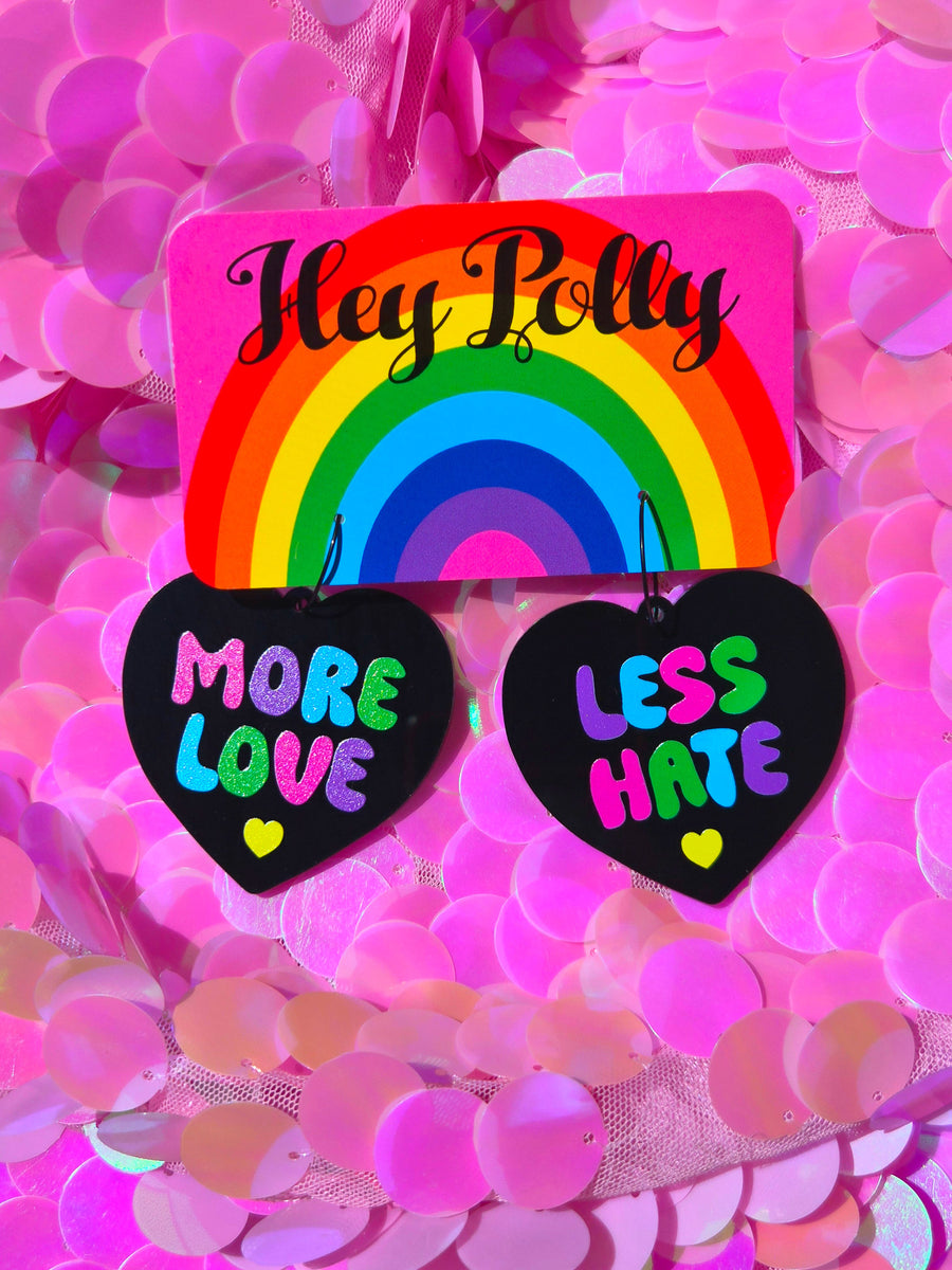 More Love Less Hate (Hoops) Black – Hey Polly