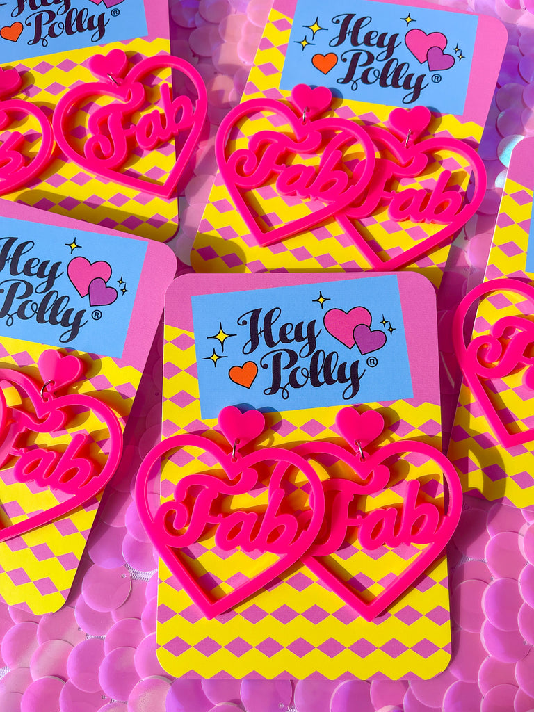 Hey Polly - Acrylic Statement Earrings Made in Australia