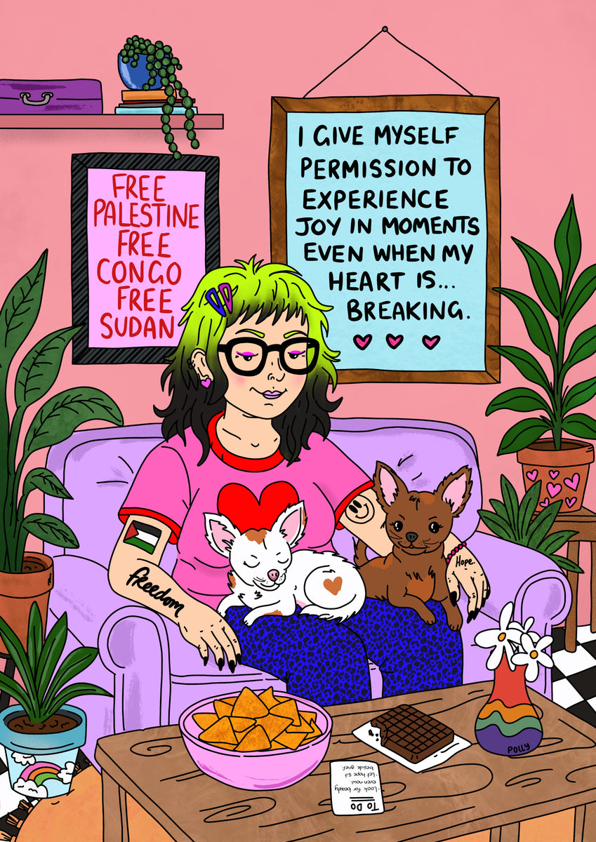 Let Hope Sit Beside Grief Poster (A4, A3 & A2 DIGITAL DOWNLOAD) – Hey Polly